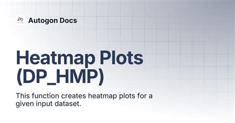 Heatmap Plots Dp Hmp Autogon Docs