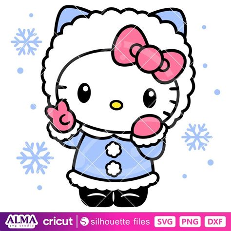 Hello Kitty Snowman Clipart