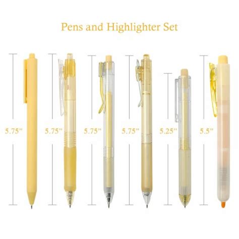 wrapables retractable rollerball pens and highlighter set 0 5mm set