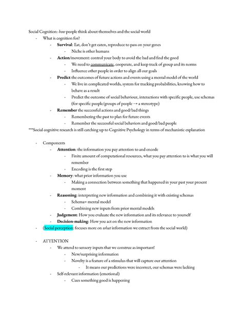 9 13 Social Cognition Lecture With Professor Wood Social Cognition How People Think About