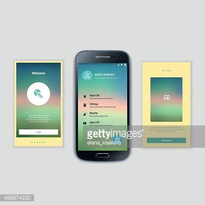 Mobile Screens User Interface Kit Modern User Interface Ux Ui Royalty Free Vector Stock