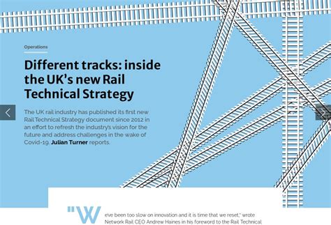 Different Track Inside The Uks New Rail Technical Strategy Future Rail Issue 88 January 2021
