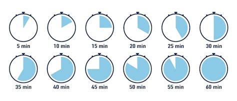 Premium Vector Set Of Timers Clock Stopwatch Icons Countdown Timer Circle Clock Counter In