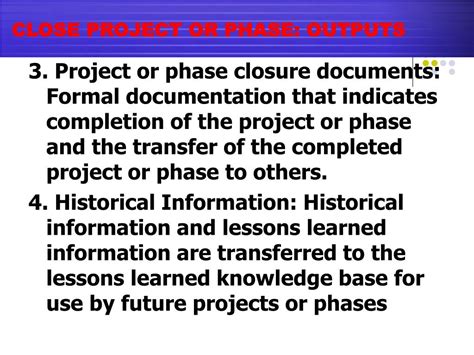 PPT CLOSE PROJECT OR PHASE PowerPoint Presentation Free Download ID