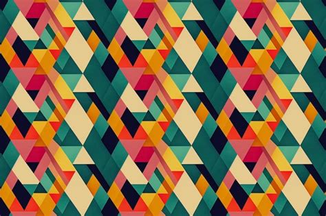 Premium Photo Abstract Colorful Geometric Pattern Design