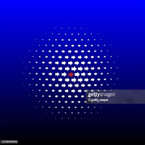 Solid Arrows Pattern Pointing Right One Different Red Radial Size Gradient High Res Vector