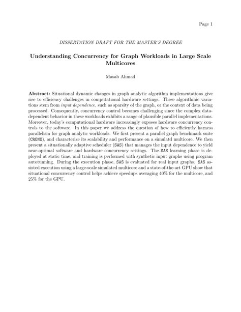 Pdf Understanding Concurrency For Graph Workloads In Large Scale Multicores