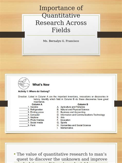 Importance Of Quantitative Research Across Fields Pdf