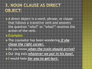 Noun Clause Functions PPTX