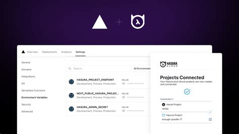 connect hasura apis to your app instantly vercel