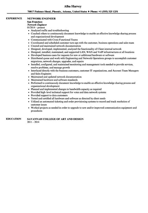 Network Engineer Resume Sample Velvet Jobs