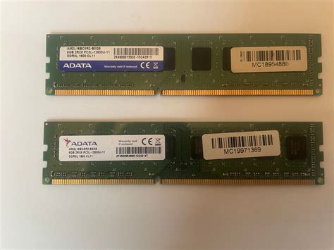 Adata Pc3l 12800u Ddr3 1600 8gb×2枚組【bランク】 中古メモリ アドパソ