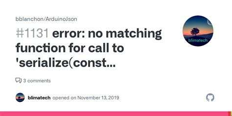 Error No Matching Function For Call To Serializeconst Jsondocument