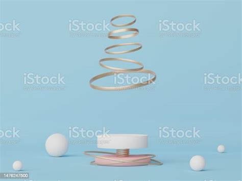 최소한의 기하학적 모양 디자인으로 3d 디스플레이 연단 모형 및 제품 프레젠테이션을 위한 렌더링 장면 0명에 대한 스톡 사진 및 기타 이미지 Istock