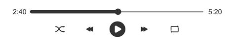 Audio Player Progress Loading Bar With Time Slider Play Shuffle