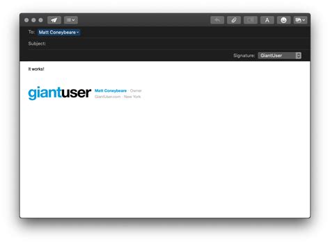 how to make an html signature in apple mail for macos catalina 10 15