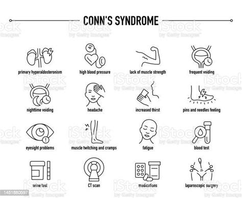 Conns Syndrome Icon Set Stock Illustration Download Image Now