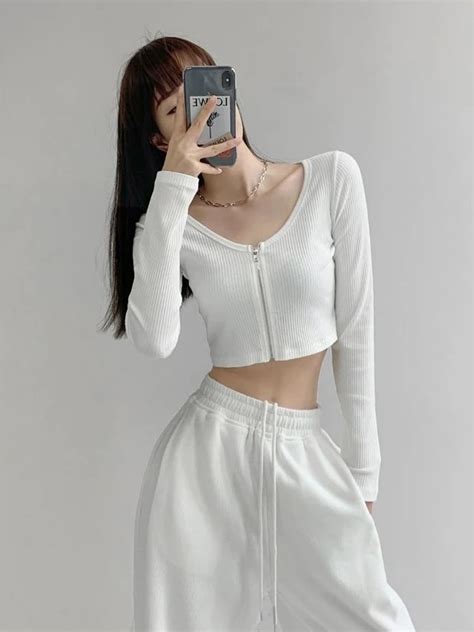 밀레니엄 스파이스 걸스 긴 소매 티셔츠 패션 스트리트웨어 타이트 지퍼 크롭 탑 여성 봄 가을 신제품 Y2k 액세서리