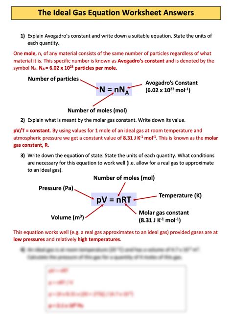 The Ideal Gas Equation A Level Physics Teaching Resources