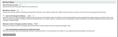 Server Settings Mail ColdFusion Tuning Guide