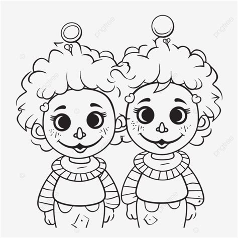 아이들을 위한 광대 색칠 페이지 스토리 컬러링 1