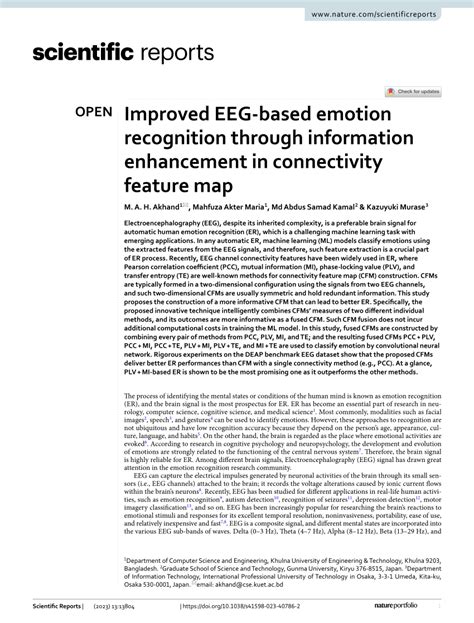 Pdf Improved Eeg Based Emotion Recognition Through Information