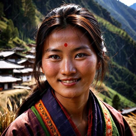 Premium Ai Image Bhutanese Woman From Bhutan Typical National Citizen