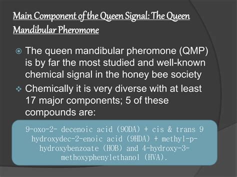 Honey Bee Pheromones Pptx Chemistry Science