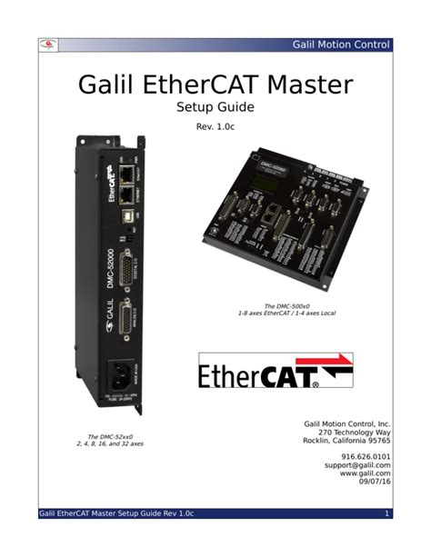 Ethercat Master Setup Guide