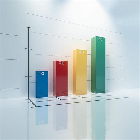 Gráfico De Barras Verticais Com Cinco Barras De Alturas Diferentes