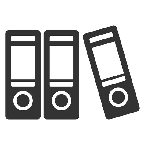 Black And White Icon Office Folder 14031144 Vector Art At Vecteezy