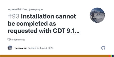 Installation Cannot Be Completed As Requested With Cdt 910 Iep 198