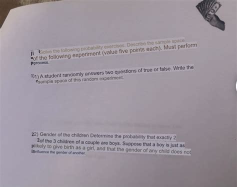 Solved II Solve The Following Probability Exercises Chegg