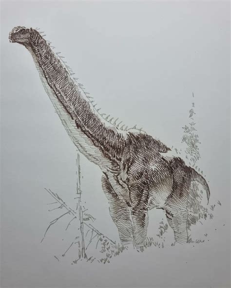 Dinosaur Drawing In Grass