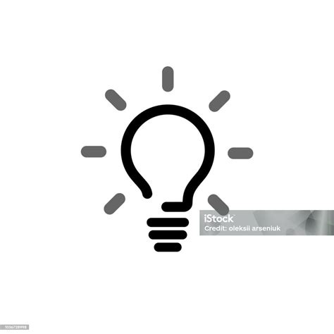 아이디어 개념입니다 라이트 전구 아이콘 그림입니다 빛나는 램프 부호 0명에 대한 스톡 벡터 아트 및 기타 이미지 0명 단순함 디자인 Istock