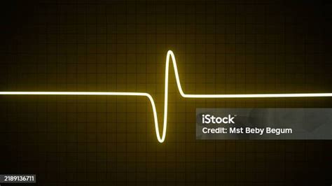 네온 심장 박동 맥박 선 아이콘입니다 추상 노란색 빛나는 네온 심장 박동 및 맥박수 신호 기술 그리드 노란색 배경 개념에 대한 스톡 벡터 아트 및 기타 이미지 Istock