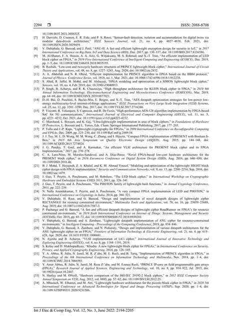 Lightweight Anu Ii Block Cipher On Field Programmable Gate Array Pdf