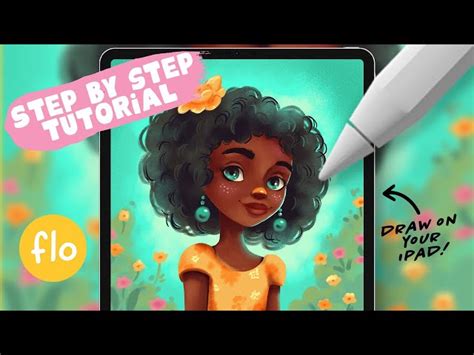 Free Video Drawing A Sunny Girl Character In Procreate Step By Step