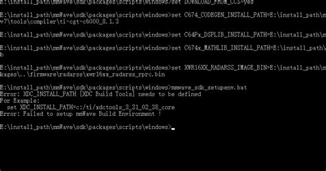 AWR1642BOOST Awr1642 Setting Up Build Environment Sensors Forum Sensors TI E2E Support Forums