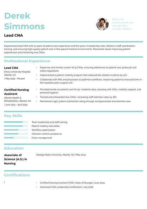 20 Certified Nursing Assistant Resume Examples And Templates For 2025
