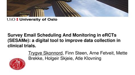 survey scheduling and monitoring in ercts sesame a digital tool to