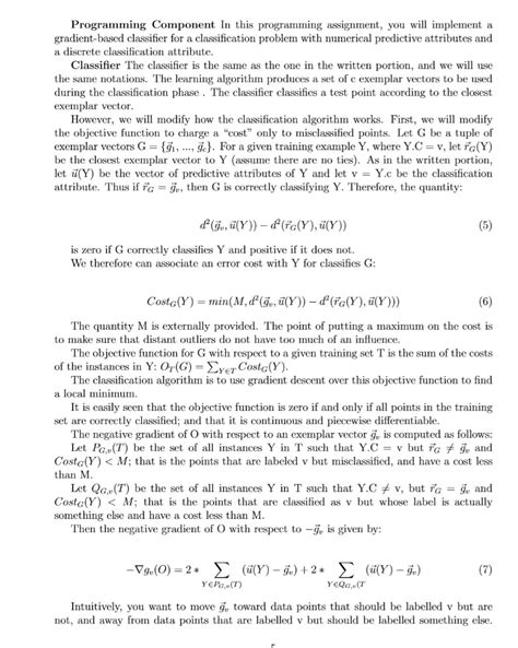 Programming Component In This Programming Assignment