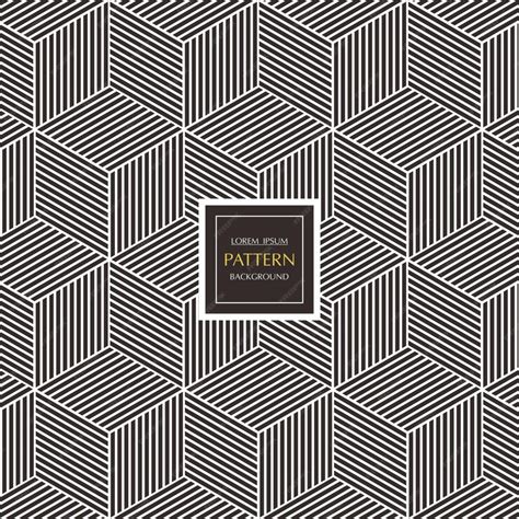 Premium Vector Cube Shape Line Pattern Background