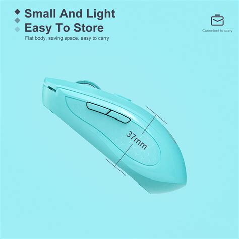Badu Bg Imice Mute Акумулаторна безжична мишка Безшумен компютър Мини 1600 Dpi Ергономична