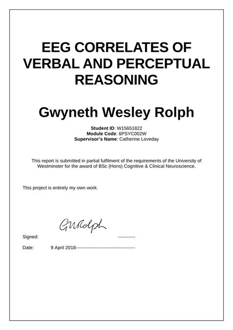Pdf Eeg Correlates Of Verbal And Perceptual Reasoning Intelligence Iq