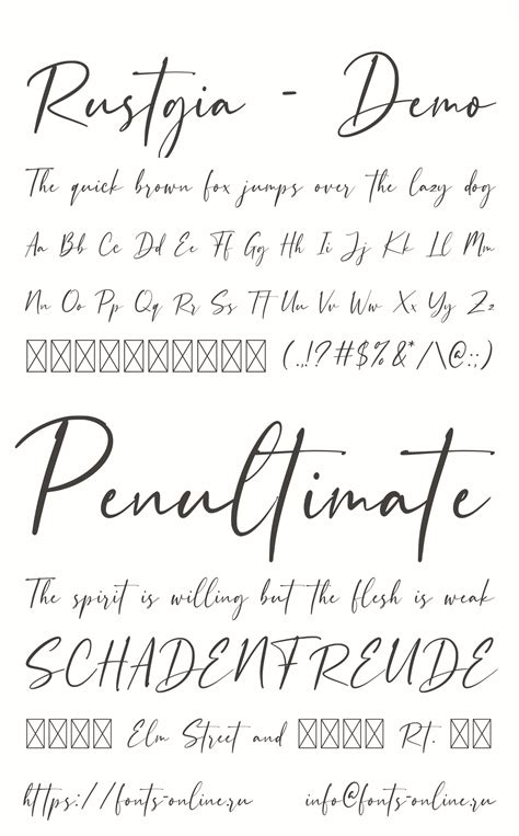Rustgia Demo Font