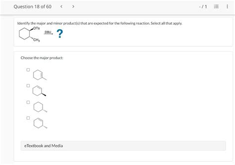 Solved Question 18 Of 60 Identify The Major And Minor
