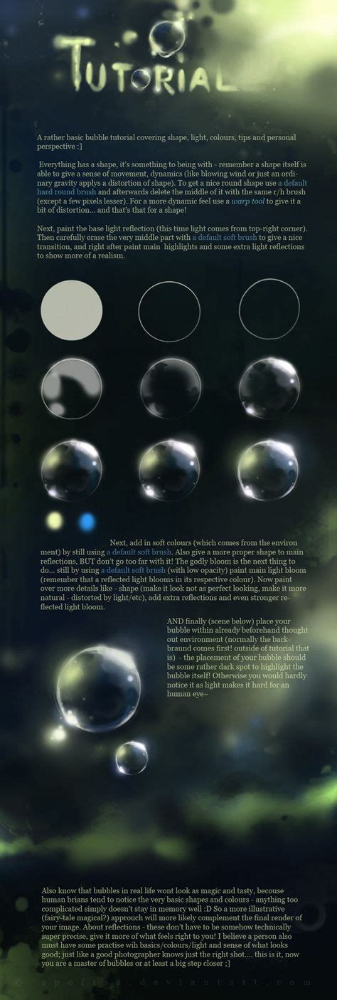 MAGIC Bubble Tutorial By Apofiss On DeviantART OH MY BUBBLES Digital Painting Tutorials