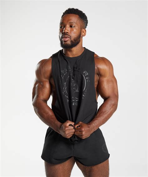 Gymshark Legacy Drop Arm Tank Black Gymshark