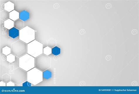Vector Abstract Hexagon Technology Concept Clean Design Background Stock Vector Illustration